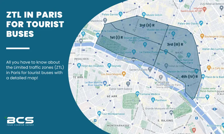 Paris ZTL Guide for Tourist Buses: Access Rules and Entry Conditions