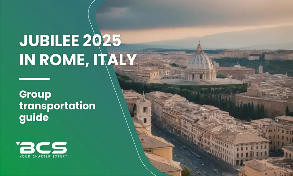 Bus hire for large groups in advance: Jubilee 2025 in Rome